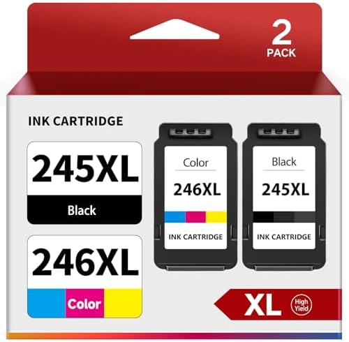 Amazon.com: 245XL 246XL Combo Pack Ink Cartridge Replacement for Canon 245XL 246XL PG-245 CL-246 ...