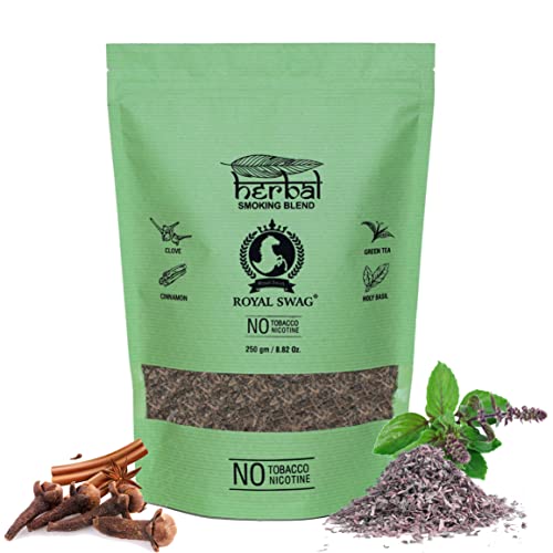 ROYAL SWAG Herbal Smoking Blend Mix With Ayurvedic Herbs Clove, Tulsi ...