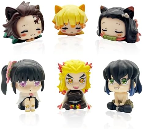 Amazon.com: Szerelem Demon Anime Slayer Figure Set Cute Anime Figures ...