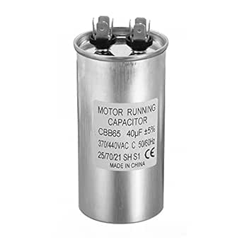 Amazon.com: PATIKIL 40uF ±5% 40MDF 370/440V AC Fan Start Capacitor, CBB65 Circular Run Capacitor ...