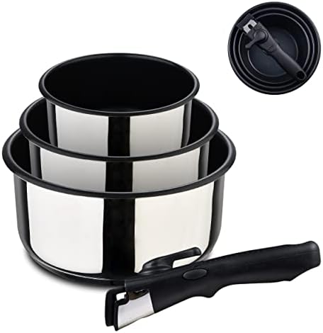 BERGNER Click&Cook | Topfset 4- teilig | Aus Edelstahl und mit ...