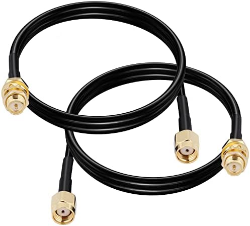 Amazon.com: Bingfu WiFi Antenna Extension Cable (2-Pack) RP-SMA Male to ...
