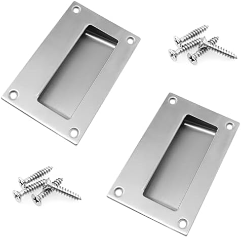 Lind Kitchen 2PCS Hidden Recessed Pull Handle Stainless Steel Square ...