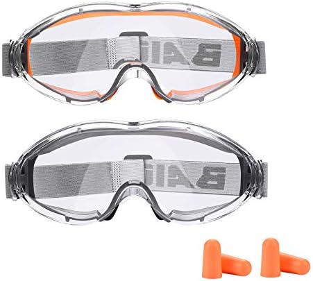 ZOHAN Eye Protective Safety Goggles with Universal Fit，Clear Anti-Fog ...