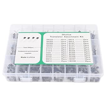 840PCS Transistor Kit BC337 BC549 A1015 Transistor Diode Triode 24 ...
