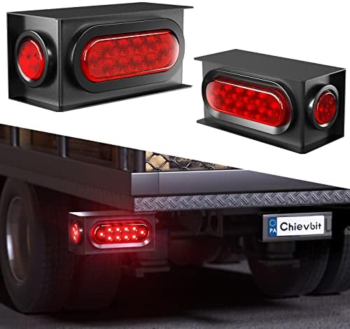 Amazon.com: Chievbit Trailer Lights Welded Mount Steel Boxes Kit w/6 ...