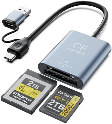 Amazon.com: CFexpress Type B & SD Card Reader, USB-C 3.2 Gen 2 10Gbps ...