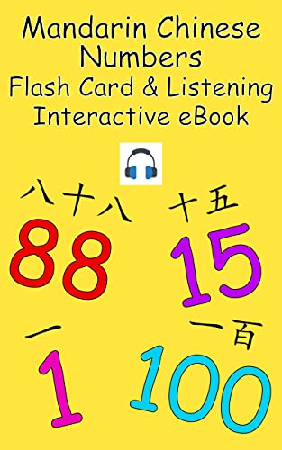 Mandarin Chinese Numbers Flash Card Book with Audio - 101 Number ...