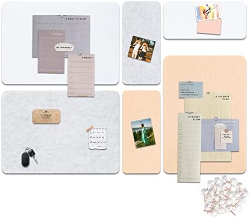 Cork Notice Boards for Office 8 Pack, HENMI DIY Pinboard Corkboard Self ...