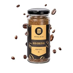Brew & Bliss Original Coffee | Instant Flavoured Coffee for a Soothing Break | 60g | Best ...
