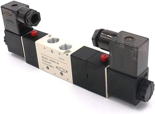 Amazon.com: Baomain Pneumatic Solenoid Air Valve 4V230C-08 DC 12V 5 Way 3 Position PT1/4 ...