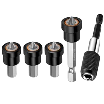 Premium Magnetic Drywall Screw Setter 5PCS, PH2 Bits for Plasterboard ...