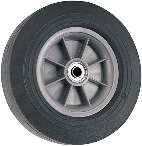Titan 10" Flat-Proof Solid Rubber Wheel, 300-lb. Capacity, Black ...
