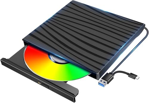 Amazon.co.jp: External DVD Drive, CD, DVD Drive, USB 3.0 & Type-C Dual ...