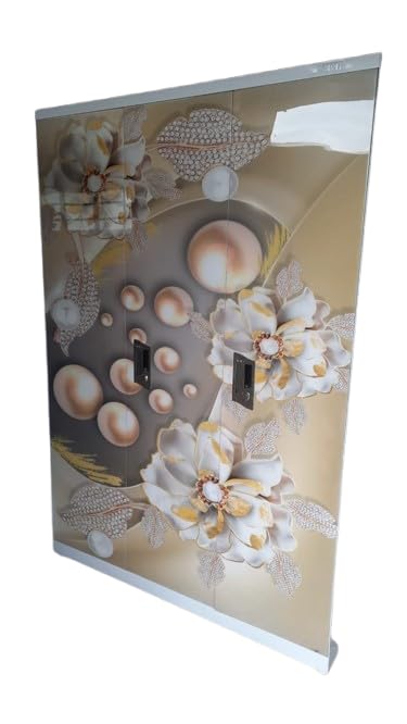 MMI Floral Print Steel Almirah with 3 Door, 198 cm x 91 cm x 48 cm ...