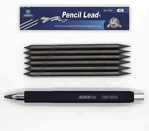 Kabeer Art Mechanical Pencil with Clutch Mechanism for 2B, 4B, 6B, 8B ...