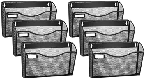 Amazon.com : DALTACK 8 Pockets Mesh Wall File Organizer, Hanging File ...