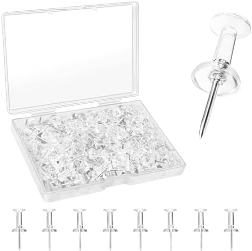 DEEINN punaises Transparentes, 120 Pièces Punaise Transparente, 16 mm ...