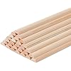 OLYCRAFT 30Pcs 351x7mm Half Round Wood Sticks 3.5mm Thick Unfinished ...
