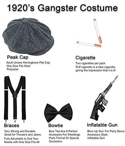 Edozos Men’s Gangster 1920’s Chicago Pimp Mafia Retro Mobster Fancy ...