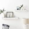 Amazon.com: Creative Co-Op Set of 2 Distressed White Metal Wall Shelves ...