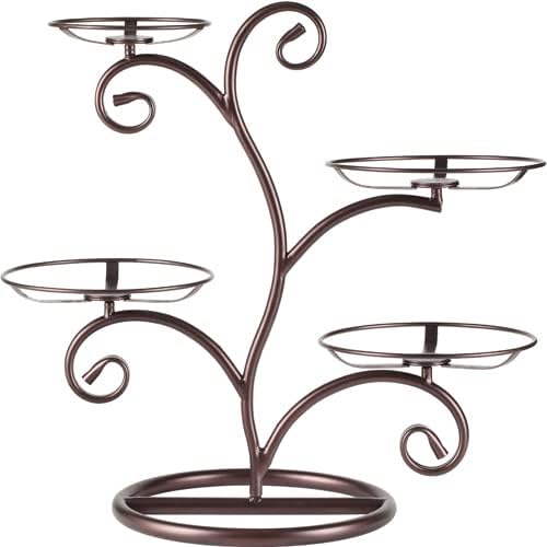 Amazon.com - 3 Tier Pie Plate Stand - Solid Satin Black Wrought Iron ...