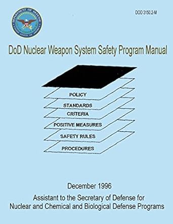 DoD Nuclear Weapon System Safety Program Manual (DoD 3150.2-M): Defense ...