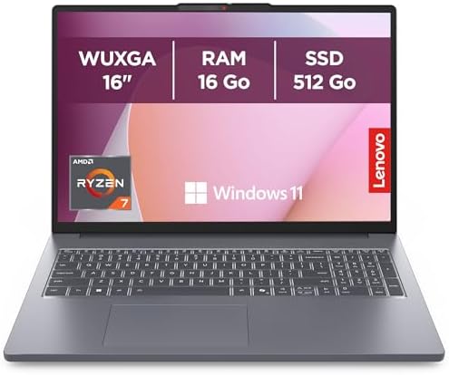 Lenovo IdeaPad Slim 3 16ARP10 – 16 Inch WUXGA Laptop (AMD Ryzen 7 ...