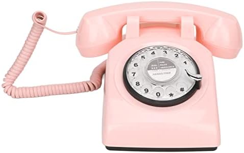 Pink Retro Rotary Telephone, Corded Old Fashioned Vintage Home Landline ...