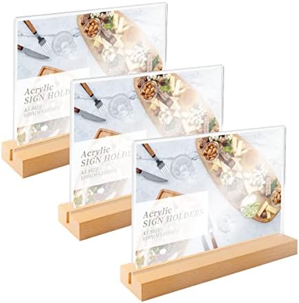 MIVIDE 6PCS A5 Acrylic Sign Holder, A5 Acrylic Double Sided Display ...