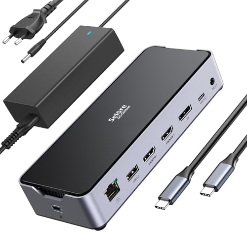 Amazon.com: Lenovo USB-C Dual Display Travel Dock - 7 Ports, Integrated ...