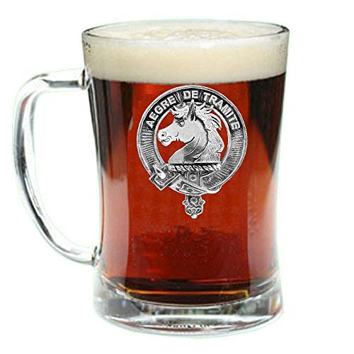 Amazon.com: Tait Scottish Clan Crest Badge Glass Beer Mug : Home & Kitchen