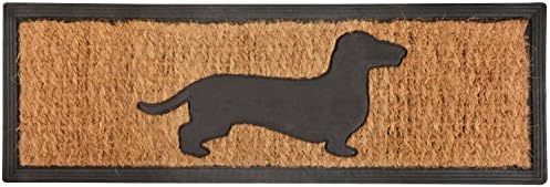 Fallen Fruits Rubber & Coir Narrow Doormat with Dachshund Decoration ...