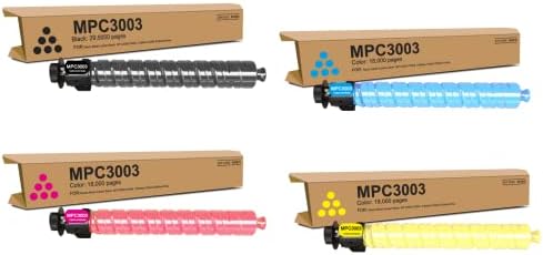 Amazon.com: MP C3003 Standard Yield Toner Cartridge Black Cyan Magenta ...