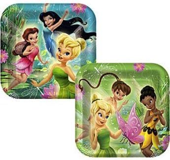 Amazon.com: MyBirthdaySupplies Tinkerbell Fairies Lunch Plates - 8 ...