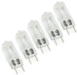 ETOPLIGHTING (5) Bulbs, G8 Halogen Bulb, 50W Halogen Bi-Pin Bulb, G8 ...