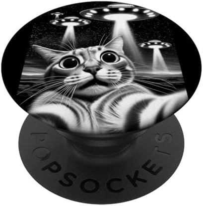 Amazon.com: Cat UFO | Funny Invasion Meme Retro Alien Cat UFO Selfie ...