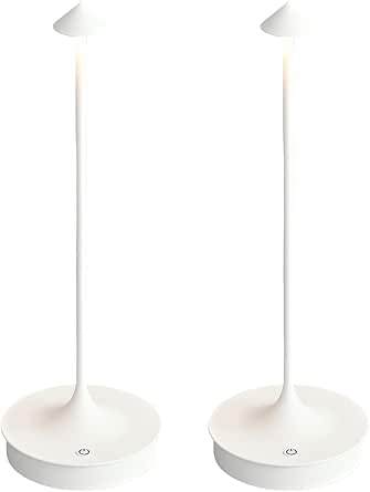 LJXiioo Cordless Table Lamp, Rechargeable Table Light Battery Powered ...