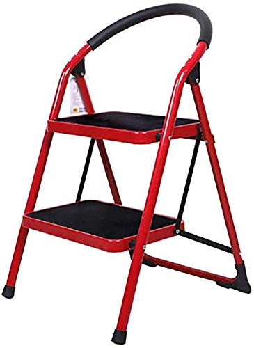 Buy FJX Household 2-Step Metal Ladder, Indoor Dual-Use Small Step Stool ...