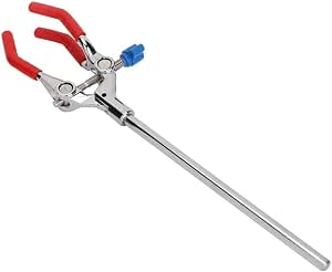 Amazon.com: FURLOU Lab Clamp 28cm 3 Prong Finger Style Rubber-Coated ...