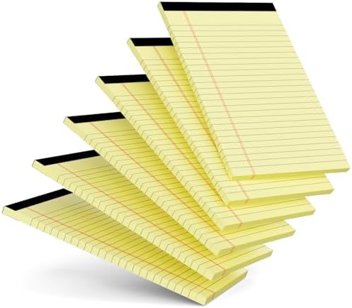 Amazon.com : Morepluspro Yellow Notepad 5 x 8 Yellow Legal Pads 5 x 8 ...