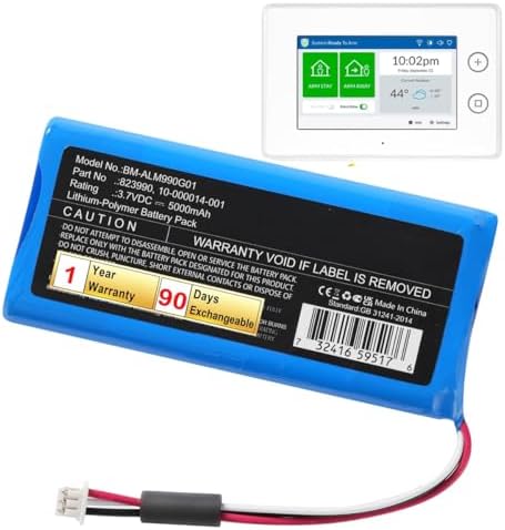 Amazon.com: Evrongx 5000mAh 823990 2GIG GC3e Battery Replacement for ...