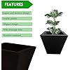 Amazon.com : Elly Décor 12-inch Square Plastic Planter with Drainage ...