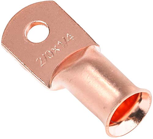 2/0AWG-1/4"Copper Wire Lugs,6PCS UL Listed Heavy Duty Battery Cable ...
