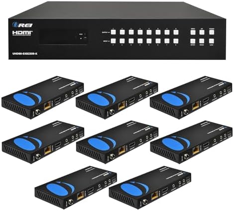 Amazon.com: 8x8 HDbaseT Matrix HIGH Definition SWITCHER with 8 ...