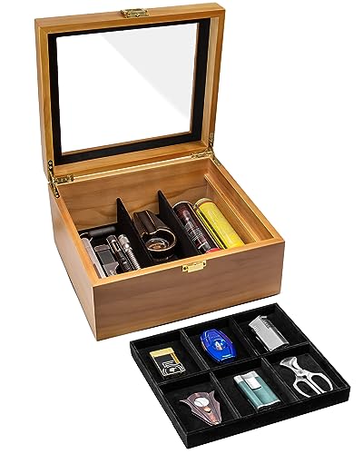 Snapklik.com : Flauno Cigar Accessories Box, Wooden Cigar Accessories ...