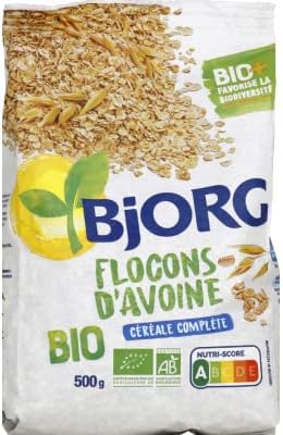 BJORG - Flocons d'Avoine Bio - Céréales Complètes Riches en Fibres ...
