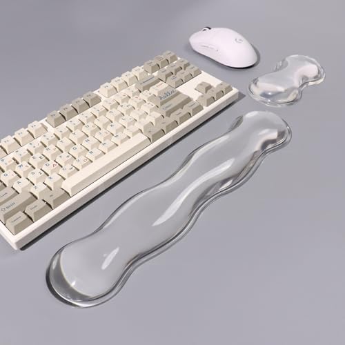 Clear Gel Wrist Rest for Keyboard and Mouse, Silicone Keyboard Wrist ...