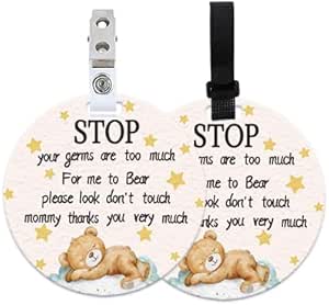 Amazon.com: ORIGACH 2 Pack Bear Don't Touch or Kiss Baby Signs, Stop Do ...