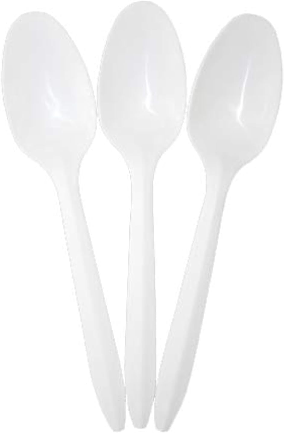 Amazon.com: Heavy Weight Plastic White Tea Spoons Bulk Value Pack Of ...